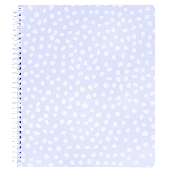 Large Notebook, Light Blue Dots - Steel Mill Gifts
