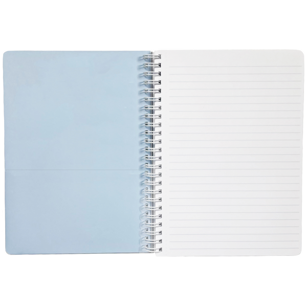 Mini Notebook, Light Blue Vintage Dots - Steel Mill Gifts