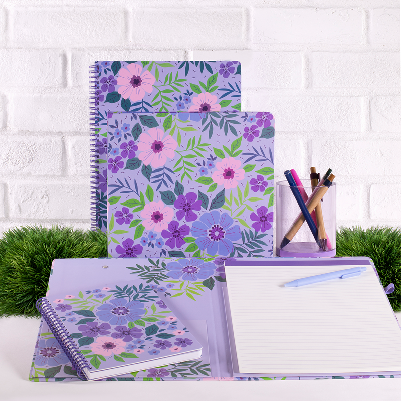 Mini Notebook, Lilac Floral - Steel Mill Gifts